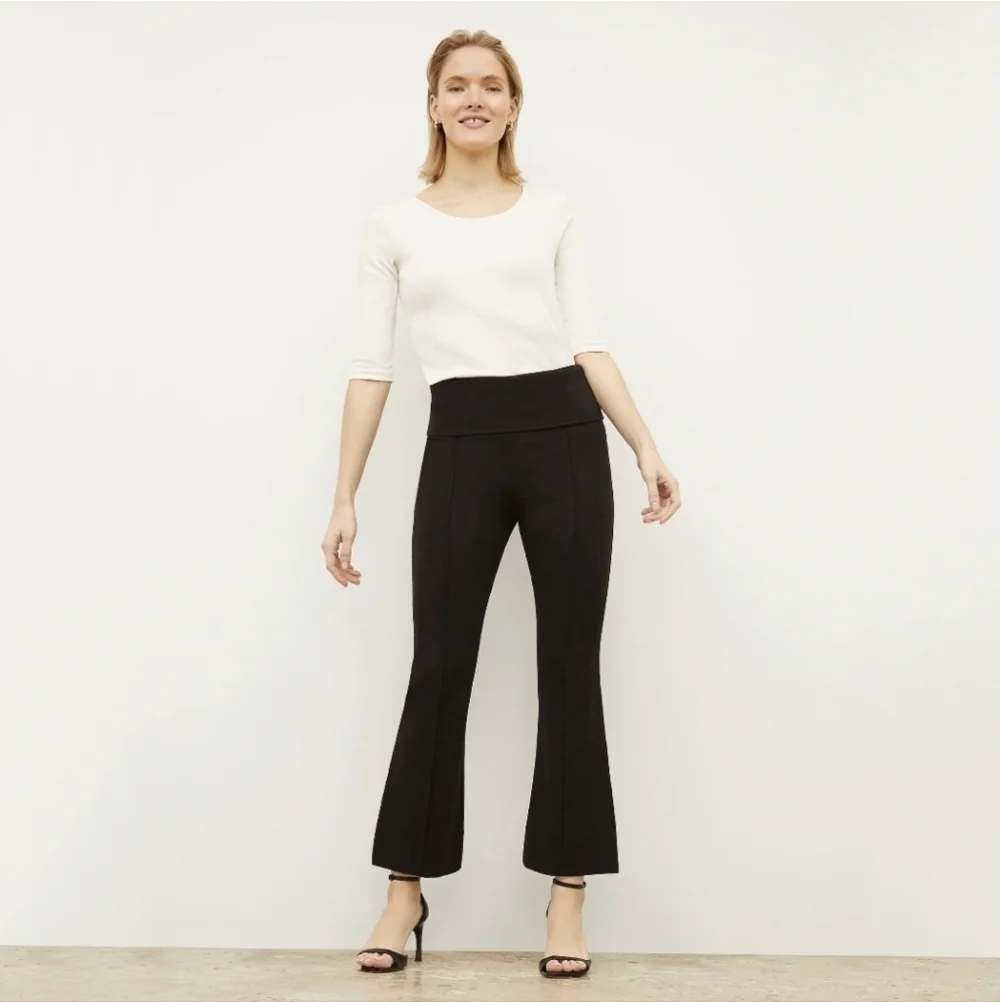 MM Lafleur | Pants & Jumpsuits | Mm Lafleur Shiloh Ponte Black Flare ...